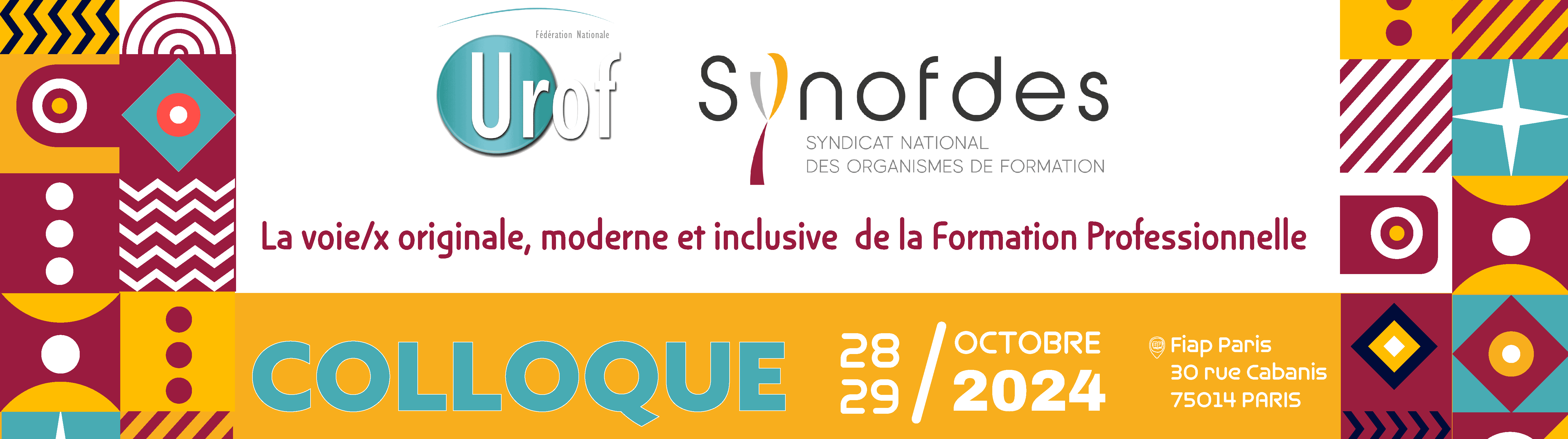 À noter dans vos agendas : Colloque Synofdes + UROF 2024 - Synofdes